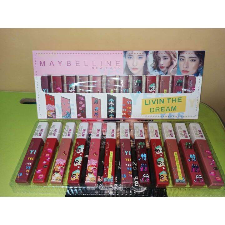 Maybellin e Superstay matte ink lipstick set of 12 | Lazada PH