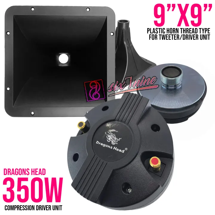 350W Dragonhead Compression Driver Unit With 9" X 9" Plastic Horn ...