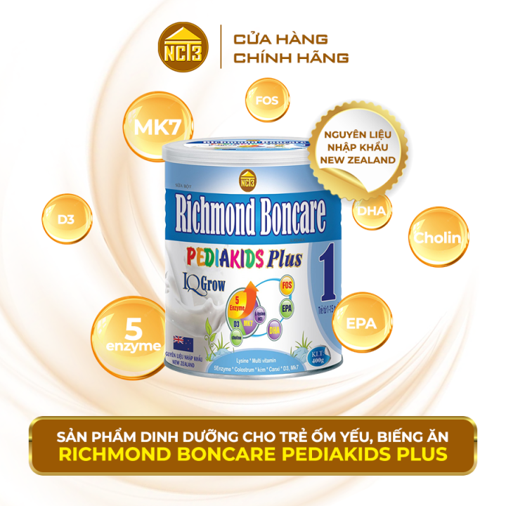 SỮA RICHMOND BONCARE PEDIAKIDS PLUS 400G/ 900G - SỮA CHO TRẺ SUY DINH ...