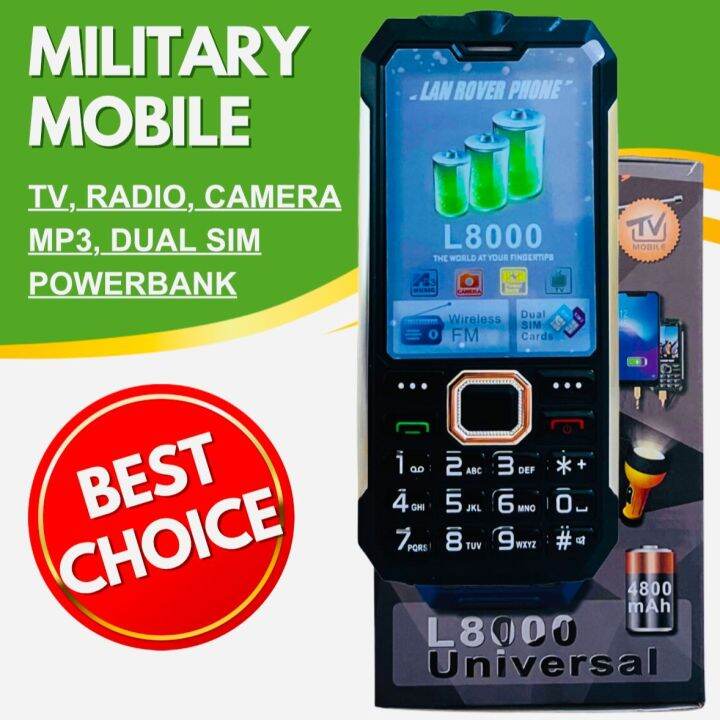 HEAVY DUTY ARMY PHONE TV L8000 BLUETOOTH PHONE / TELEVISION WITH STRONG ...