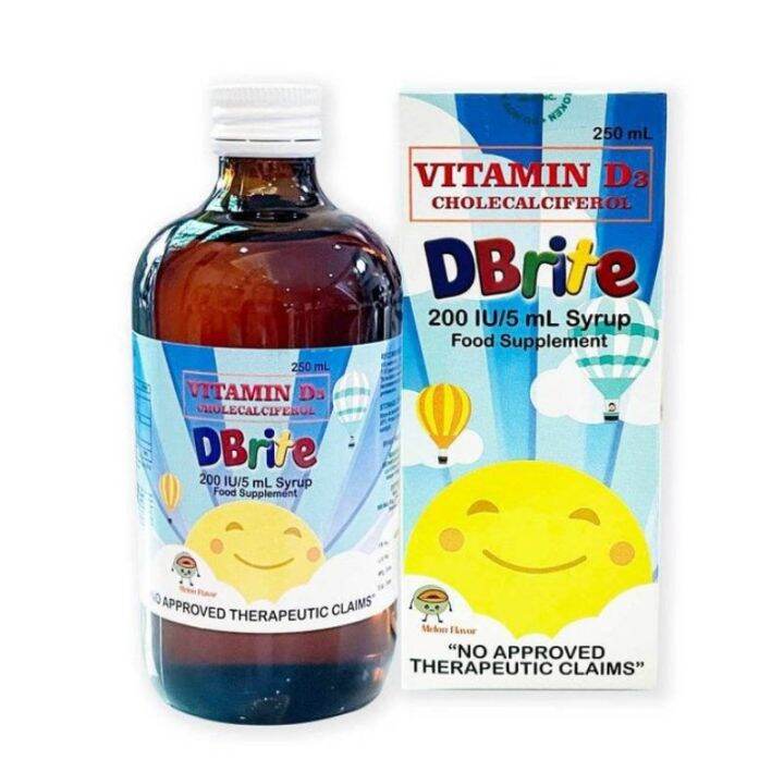 Vitamin D3 for kids DBrite 200iu/5mL Syrup 250mL | Lazada PH