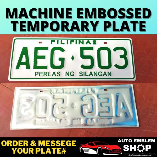 CAR GREEN PLATE /PILIPINAS / PERLAS NG SILANGAN / TEMPORARY LICENSE ...