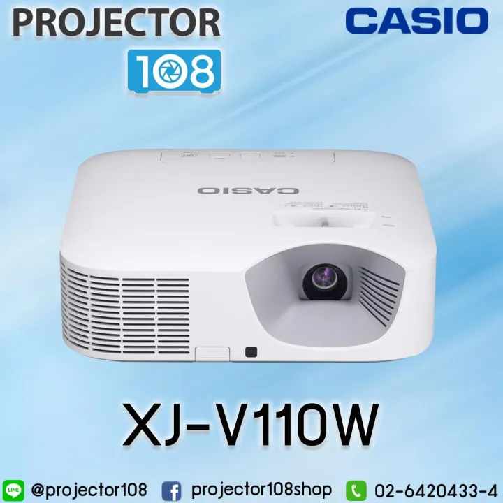 Casio XJ-V110W LED+Laser DLP Projector (3,000 Ansi Lumens/WXGA) เครื่อง ...