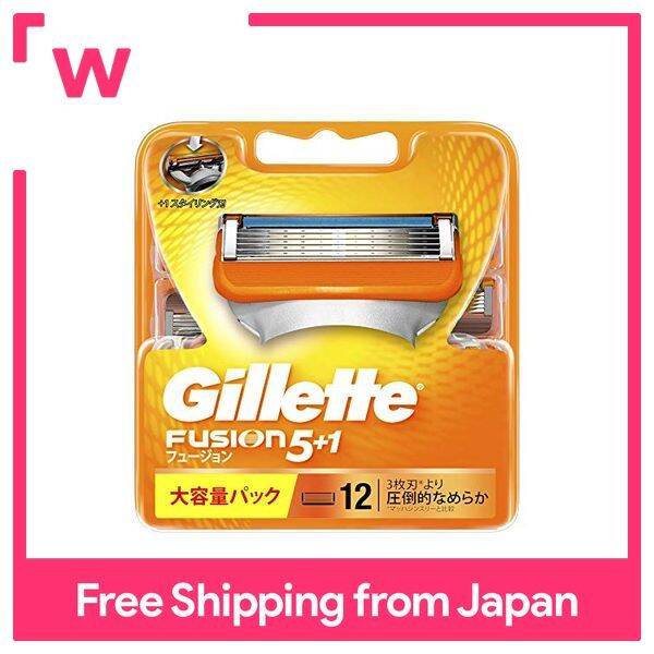 Gillette Fusion 5+1 manual shaver, single blade, 12 replacement blades ...