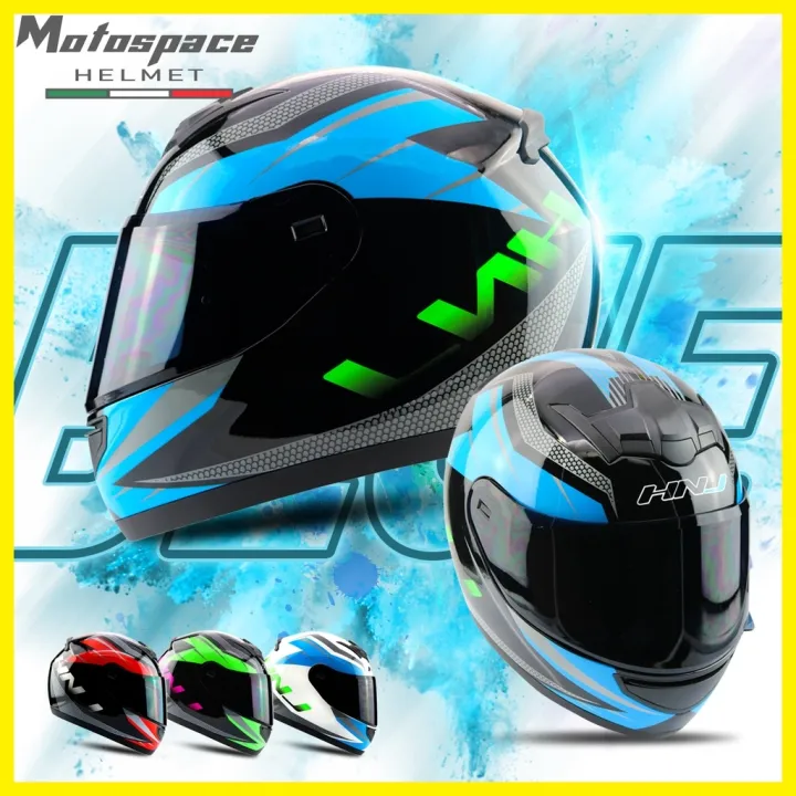 Motospace Grid Motorcycle Helmet Full Face Helmets Single Visor | Lazada PH