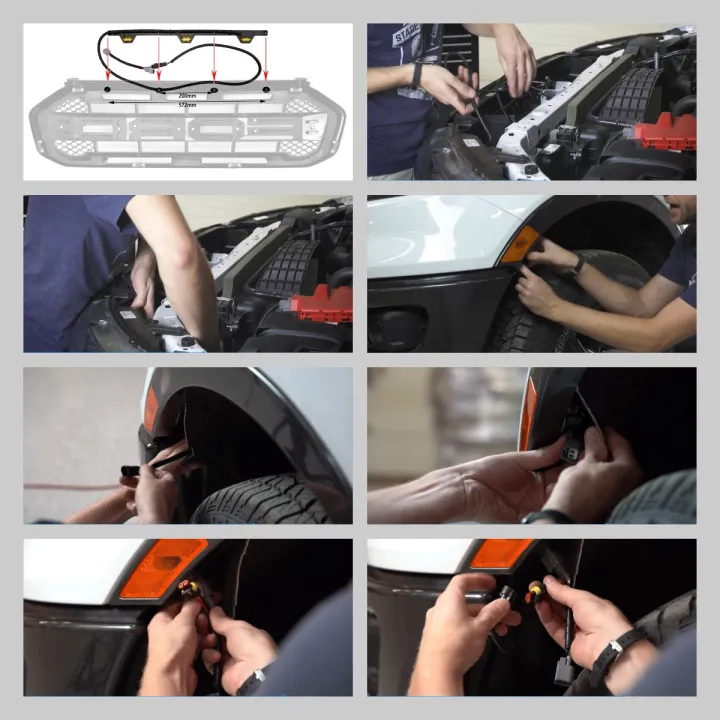 Round Lamp Style Amber LED 2019-2021 For Ford Ranger Raptor Style 3 LED ...