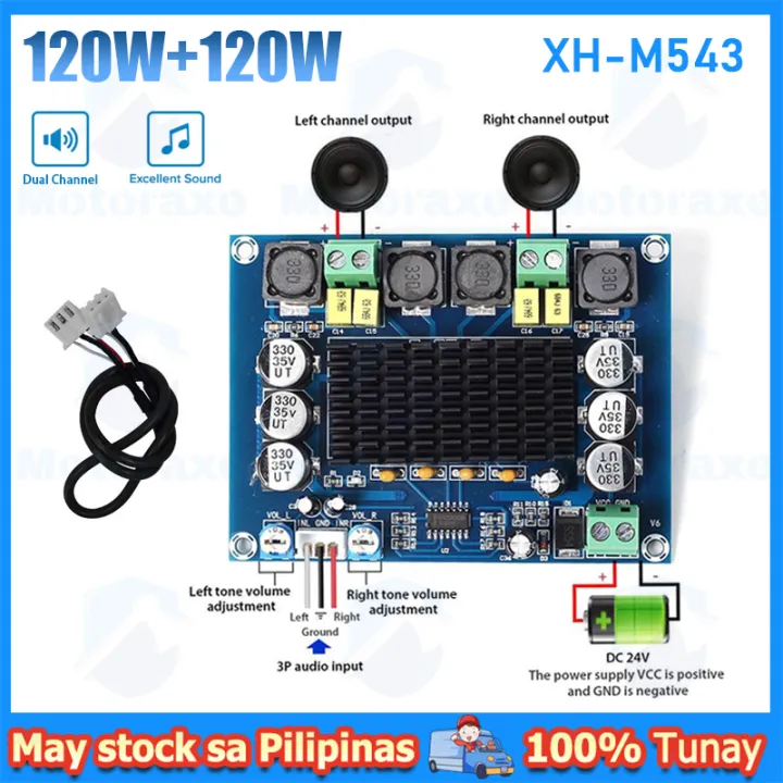 TPA3116D2 Dual-channel Stereo High Power Digital Audio Amplifier Board 2x120W XH-M543 Amplifier ...