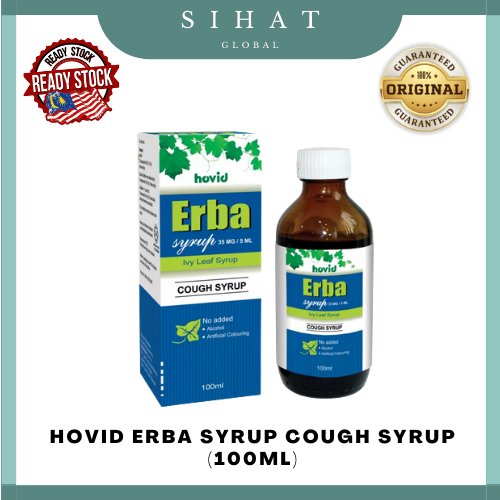 HOVID ERBA SYRUP COUGH SYRUP (100ML) EXP12/22 | Lazada