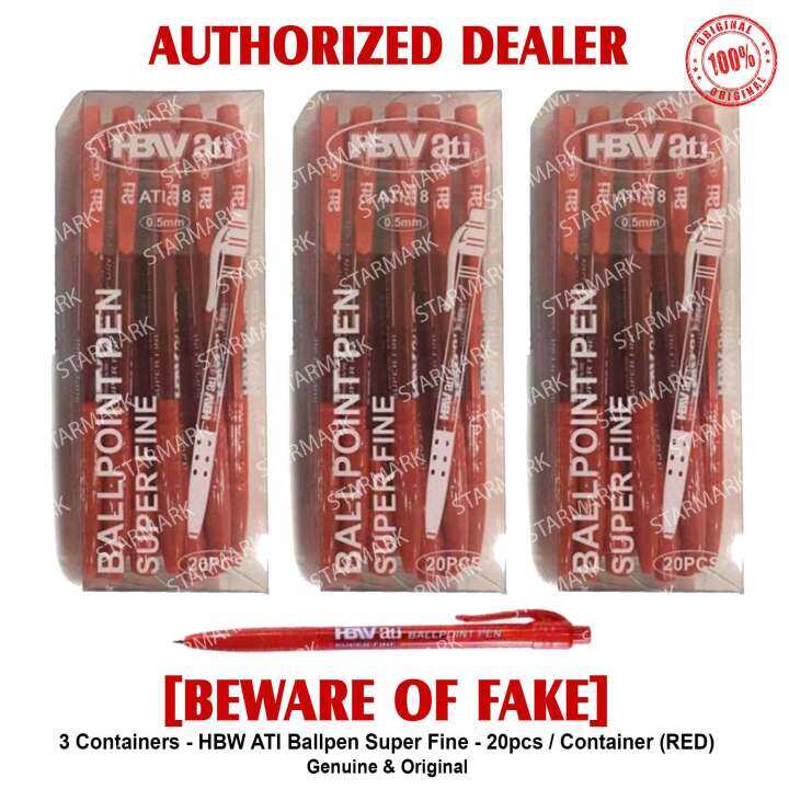 HBW ATI Ballpen Ballpens BLACK BLUE RED 0.5mm 20pcs per box Ball Pen ...