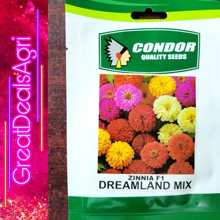 ZINNIA F1 HYBRID DREAMLAND MIX SEEDS (25 SEEDS) CONDOR SEEDS | Lazada PH