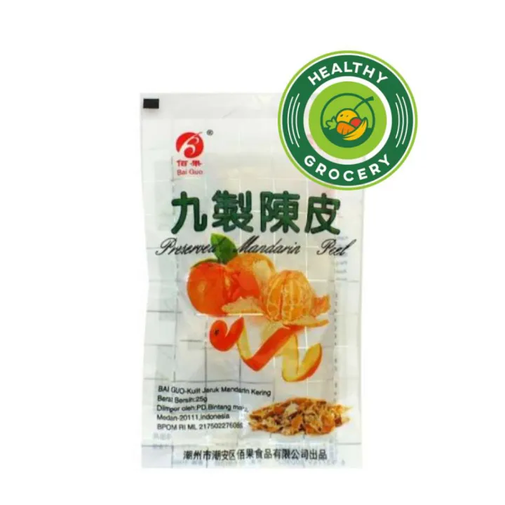Bai Guo Preserved Mandarin Peel Permen Kulit Jeruk Mandarin Kering 25gr ...
