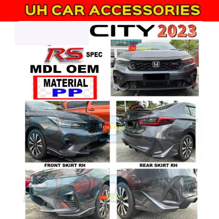 HONDA CITY GN2 FACELIFT 2023 2024 RS SPEC FRONT N REAR SKIRT BODYKIT PP WITH PAINT | Lazada