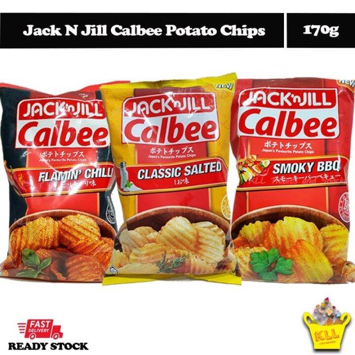 Jack N Jill Calbee Potato Chips Salted/BBQ/Flaming Chili 170g | Lazada PH
