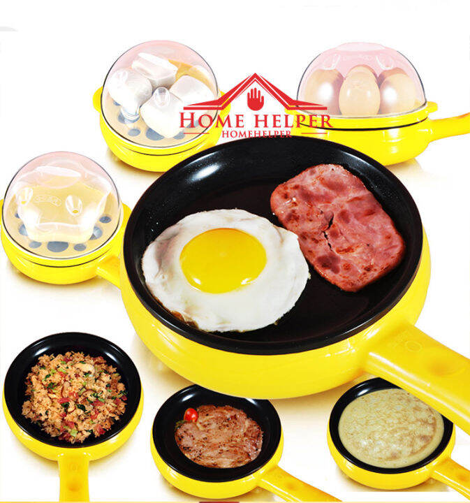 GB4706.19 กระทะไฟฟ้าจิ๋ว กระทะอเนกประสงค์ เคลือบเทปล่อน พร้อมซึ้งนึ่ง ...