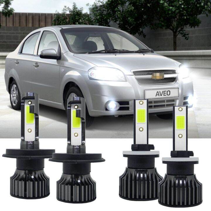For Chevrolet Aveo 04-08 LED Headlight Kit Fog Light Bulb Warranty ...