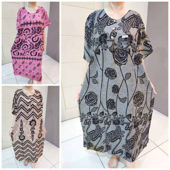 BATIK DRESS WOMEN / BAJU BATIK DRESS FREE SIZE | Lazada