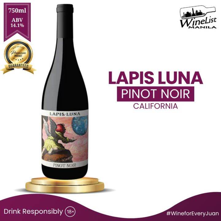 Lapis Luna Pinot Noir, California USA, Red Wine 750ml | Lazada PH