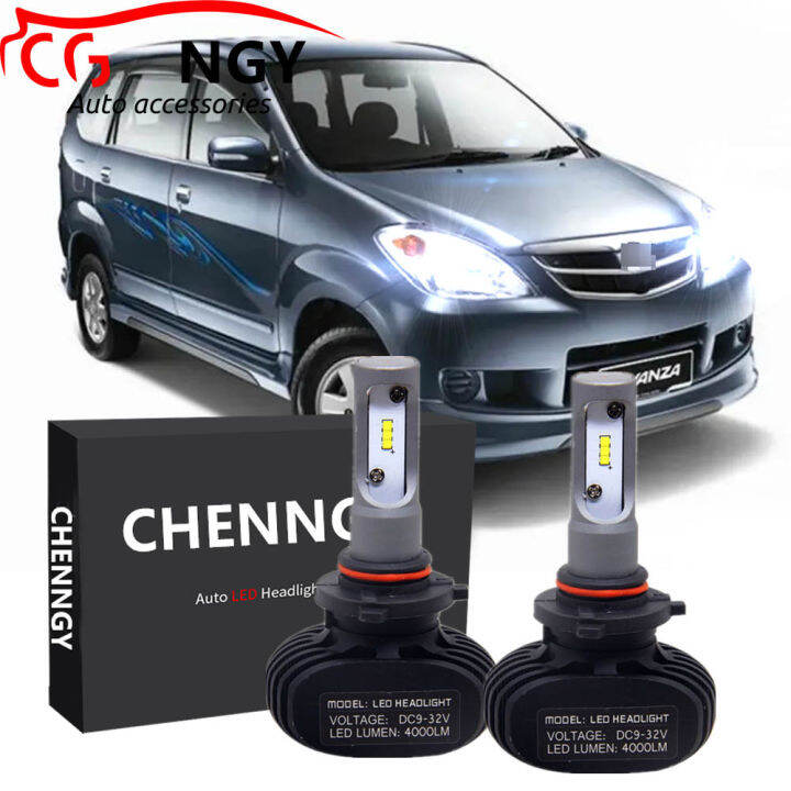 สำหรับ Toyota Avanza (F600) ปี2003-2011 LED ไฟหน้าไฟหน้าหลอดไฟ6000K 12V ...