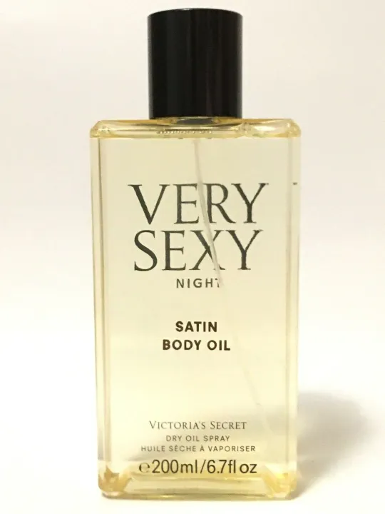 VICTORIA'S SECRET SATIN BODY OIL DRY OIL SPRAY 200ML VERY SEXY NIGHT ...