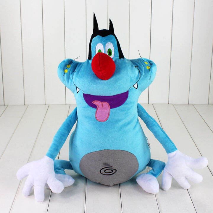 40cm French Cute Cartoon Oggy and the roaches Plush Toy Fat Cat Oggy ...