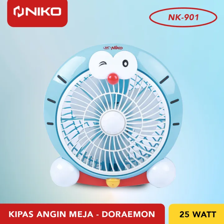 KIPAS ANGIN MEJA DESK FAN KARAKTER DORAEMON 9 INCH NIKO NK-901 | Lazada ...