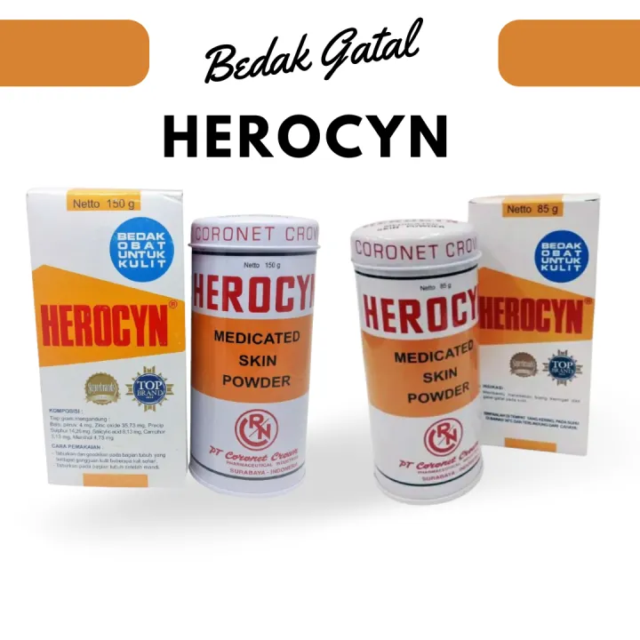 HEROCYN MEDICATED SKIN POWDER BEDAK OBAT UNTUK KULIT GATAL 85G & 150g ...