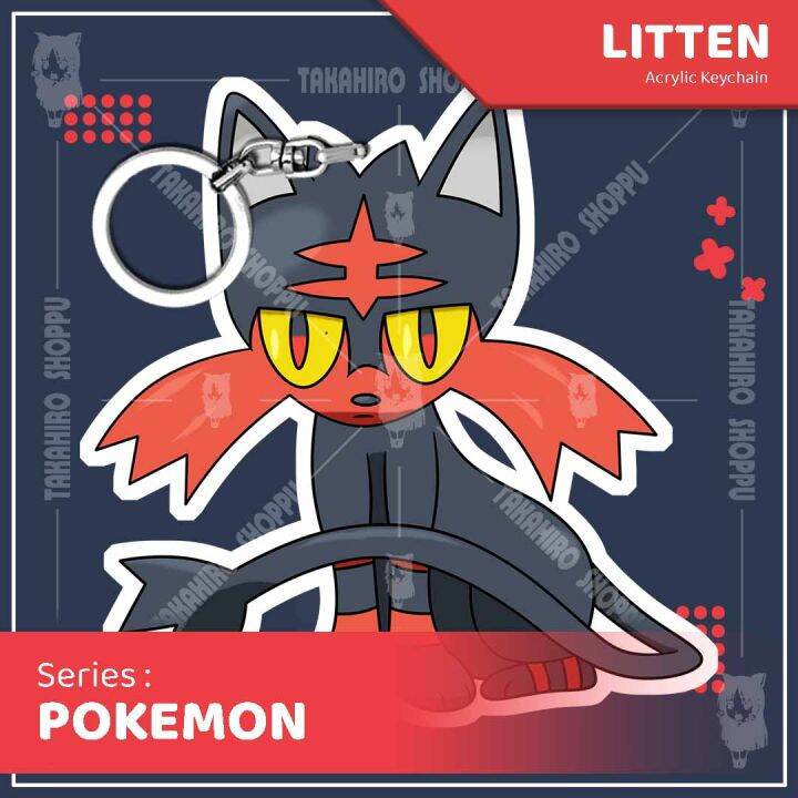 Gantungan Kunci / Keychain Akrilik Pokemon LITTEN | Lazada Indonesia
