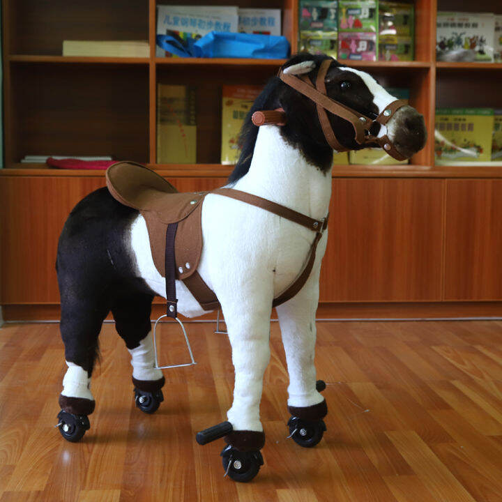 Pony doll simulation rocking horse electric plush toy large Zhuge ...