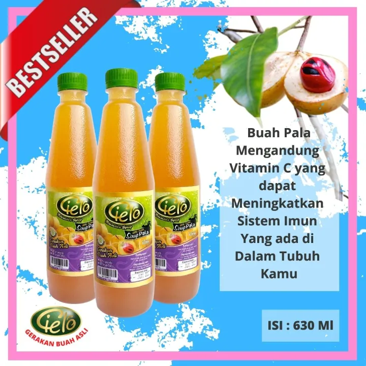 Sirup Pala Kemasan Botol Plastik isi 630 ml - Minuman sehat dan segar ...