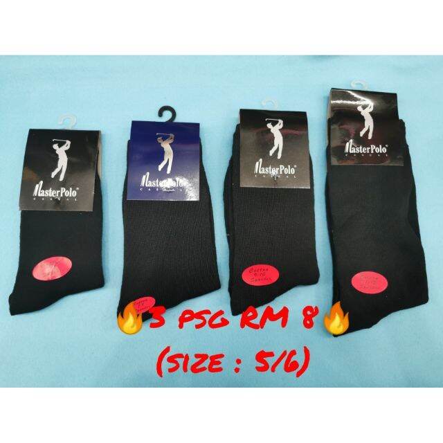 MASTERPOLO🔥STOKIN HITAM PANJANG🔥#1500# | Lazada