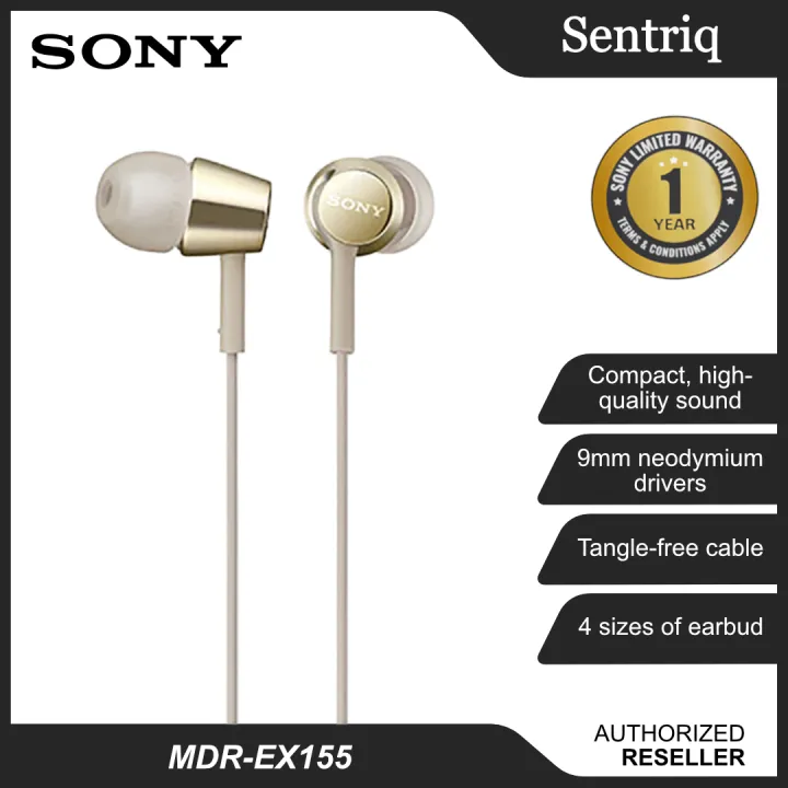 Sony MDR-EX155 Gold In-Ear Headphones MDR-EX155/N (Original) from Sony ...