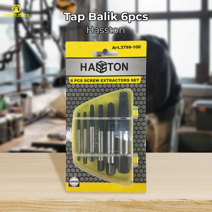 Hand Tap Balik Set 6pcs Tap Balik Set Screw Extractor Set | Lazada ...