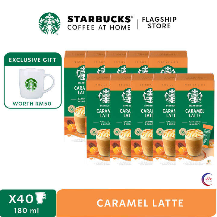 [Pack of 10] STARBUCKS® Caramel Latte Premium Mixes, 56g Box of 4 x 21 ...