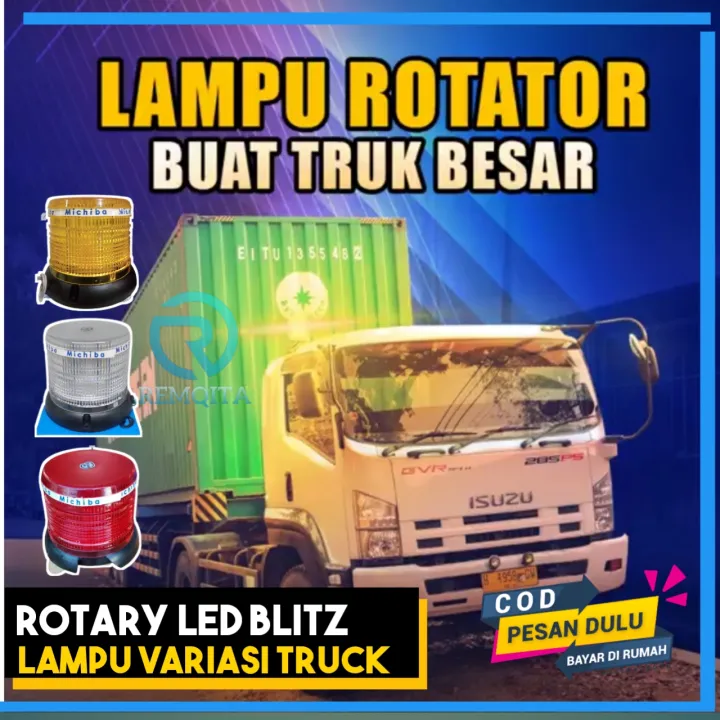 Lampu Rotary Truk Warna Putih Kuning Merah Lampu Rotari Rotator Truk 12 ...