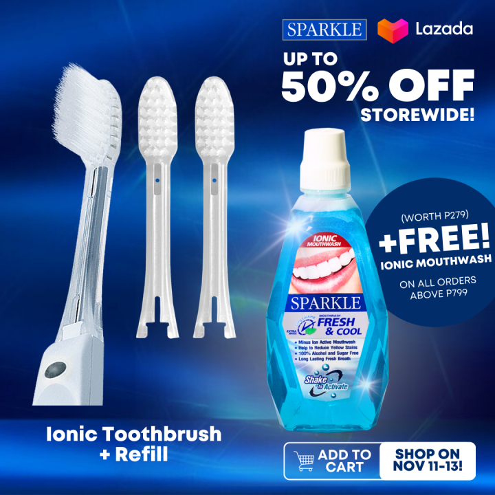 SPARKLE Ionic Toothbrush and Refill Set | Lazada PH