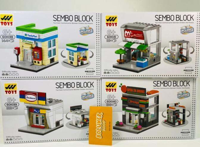 Sembo Block Lego City Indomaret Orenga JYM Family MINI MART BRICK ...