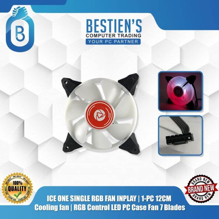ICE ONE SINGLE RGB FAN INPLAY 1-PC 12CM Cooling fan RGB Control LED PC ...