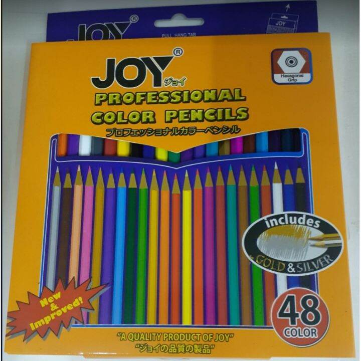 Joy Professional Color Pencil Long by 48's with Gold and Silver♣ ...