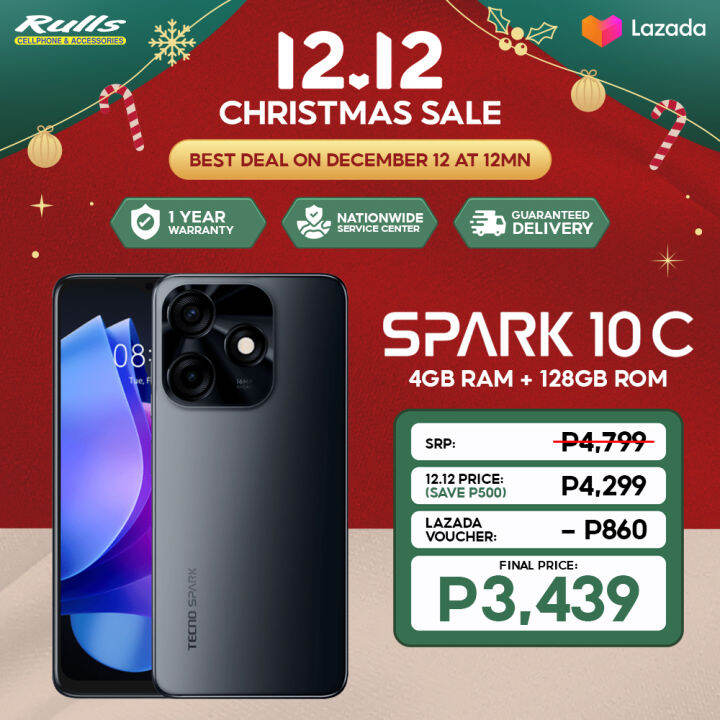 Tecno Spark 10C Smartphone | 4GB+128GB / 8GB+128GB | UNISOC Tiger T606 | 16MP Clear Rear Camera ...