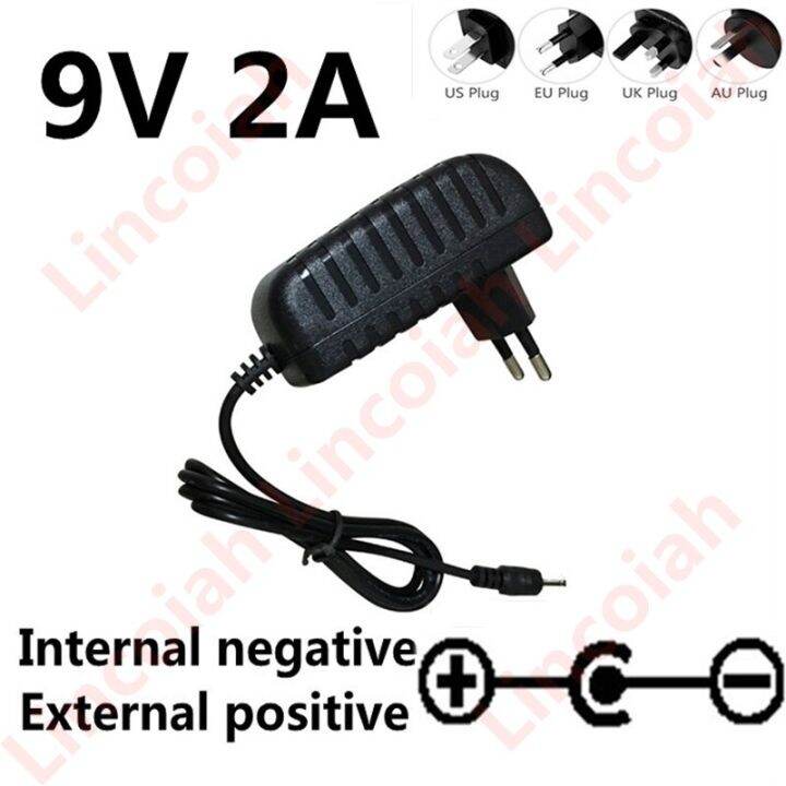 9V 2A 2000mA AC/DC Switching Power Supply adapter Reverse Polarity ...