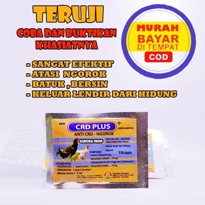CDR Obat Ayam / Vitamin Ayam CRD PLUS 10 caps Atasi masalah pernafasan ...