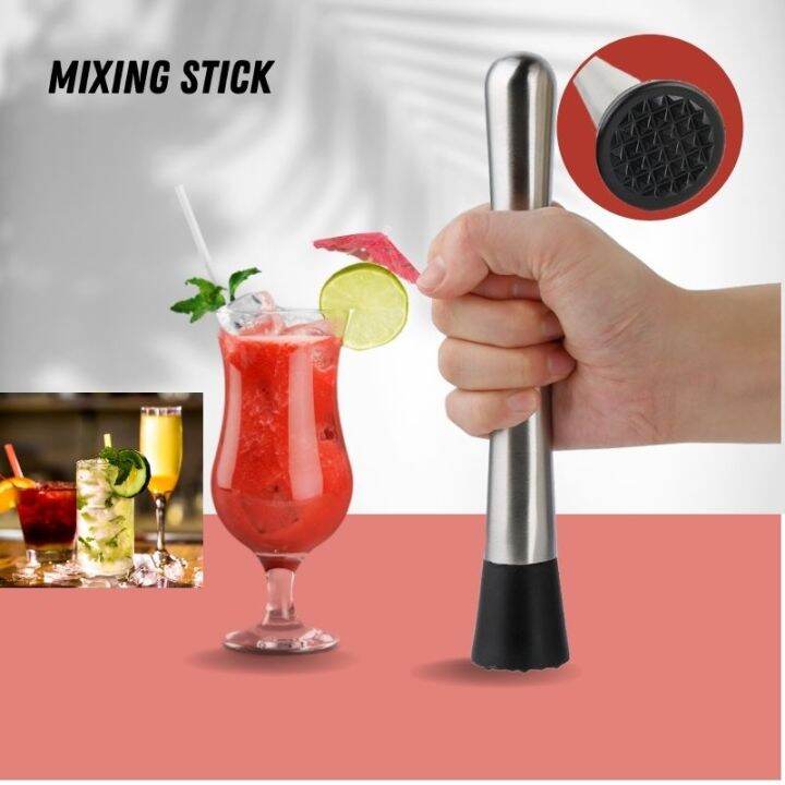 【Ready Stock】 Cocktail Ice Hammer Crusher Mixing Swizzle Stick ...