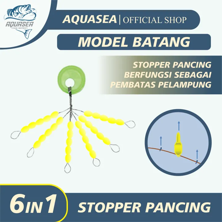 AQUASEA Stopper Batang Float Orca Pancing Warna Kuning Alat Pancing ...
