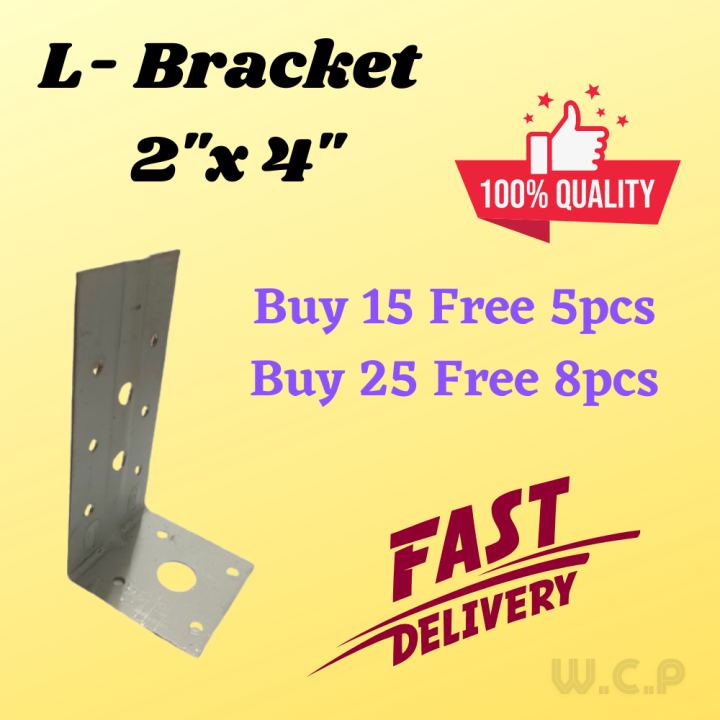 [10cm x 5cm x 1.6mm]Steel Roofing L Bracket / Besi Bracket Bumbung | Lazada