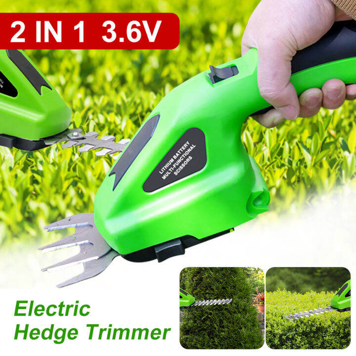 FB[Free Shipping]2 In 1 Electric Hedge Trimmer 3.6V Cordless Hedge ...