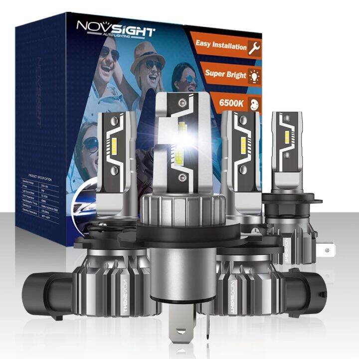 NOVSIGHT N57 หลอดไฟหน้า N57 50W 6500K รถยนต์ ไฟหน้ารถ 2ชิ้น H4/H11/9005 ...