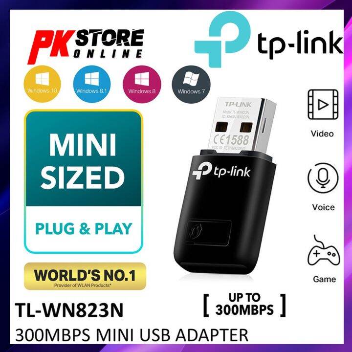 TP-LINK TL-WN823N MINI WIRELESS N300 WIFI USB ADAPTER WITH SOFT AP FOR ...