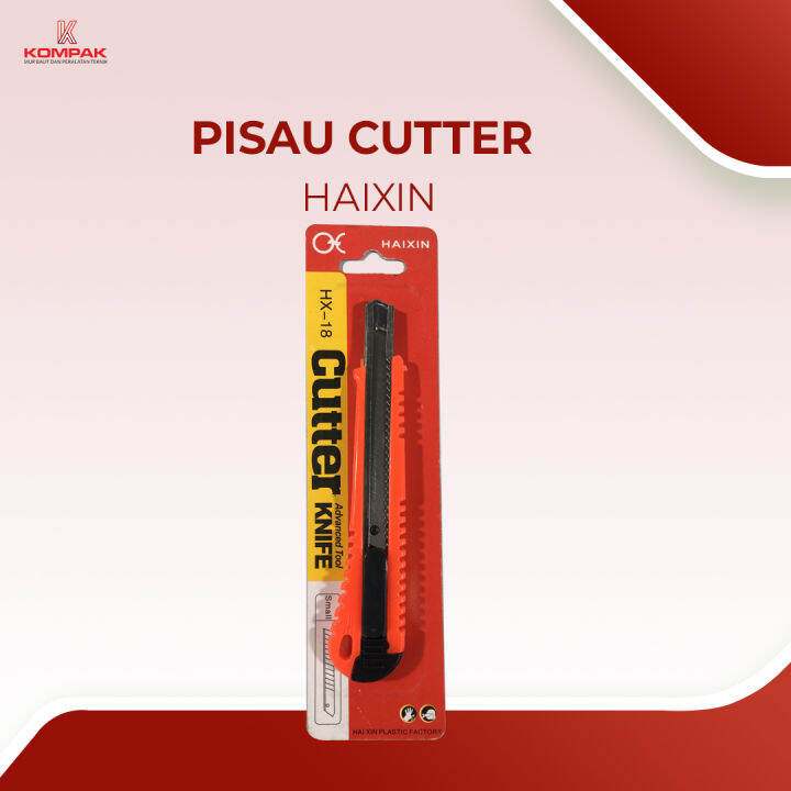 Pisau Cutter Haixin - HX-18 Pisau Potong Solasi Lakban Kertas Plastik ...