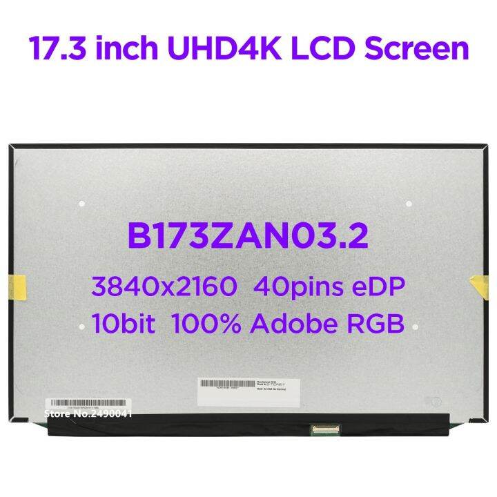 17.3นิ้ว IPS แล็บท็อบหน้าจอแอลซีดี B173ZAN03.2สำหรับ DELL Alienware 51M ...
