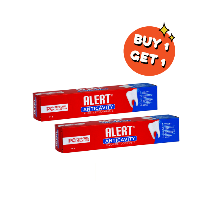 PC ALERT ANTICAVITY FLUORIDE TOOTHPASTE 214 G BUY 1 GET 1 | Lazada PH